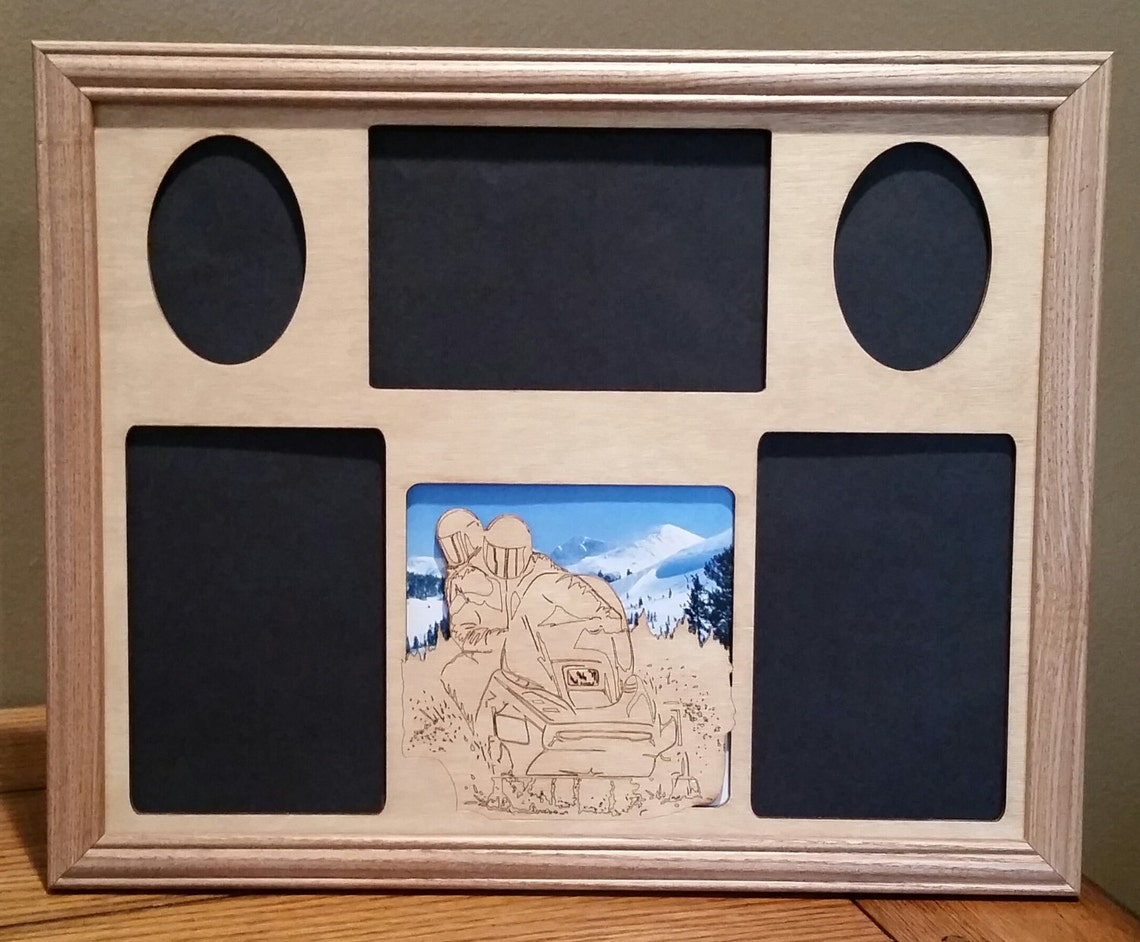 11x14 Snowmobiling Laser Engraved Picture Frame With 5 Photo | Etsy