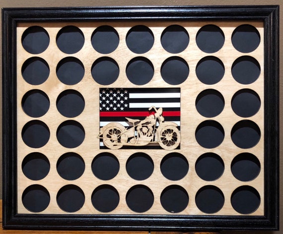 Poker Chip Thin Red Line Frame Display Insert and Frame Fits | Etsy