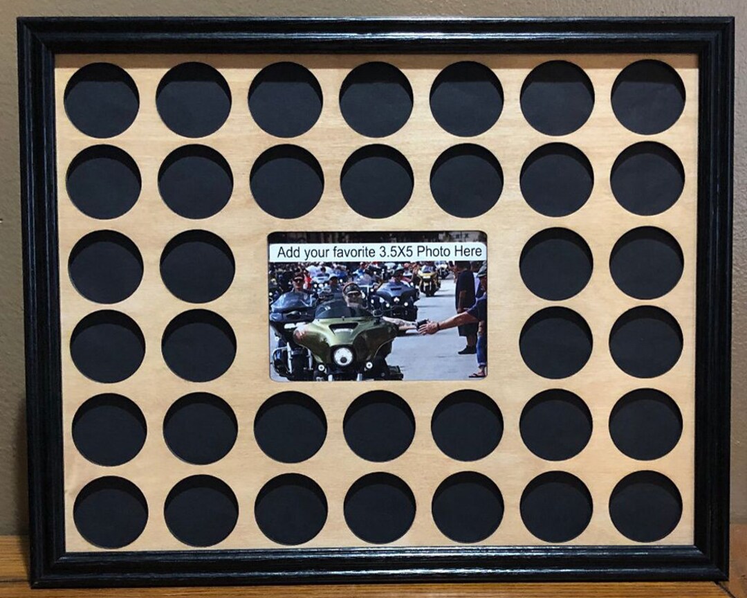 Poker Chip Frame Display Insert and Frame With Hole for Your ...