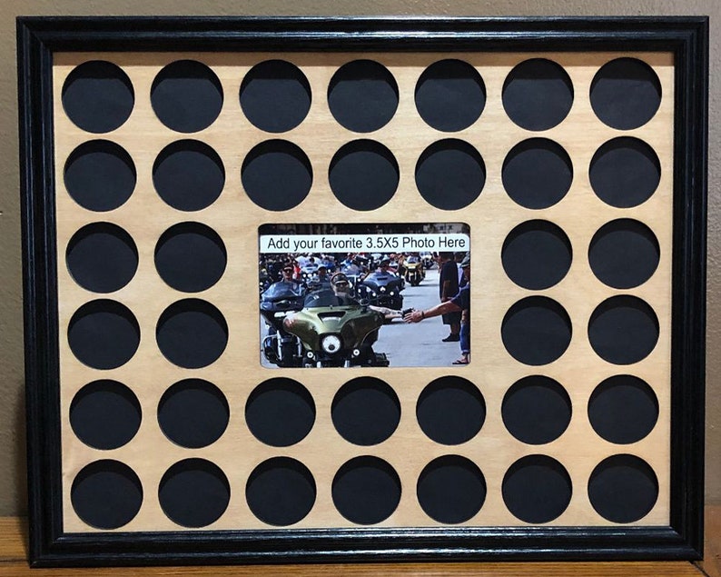 Poker Chip Frame Display Insert and Frame With Hole for Your | Etsy