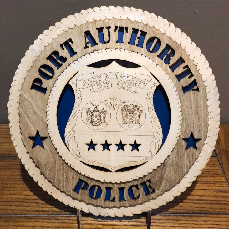 Port Authority Police Wall Tribute ManCave Protect and Serve | Etsy