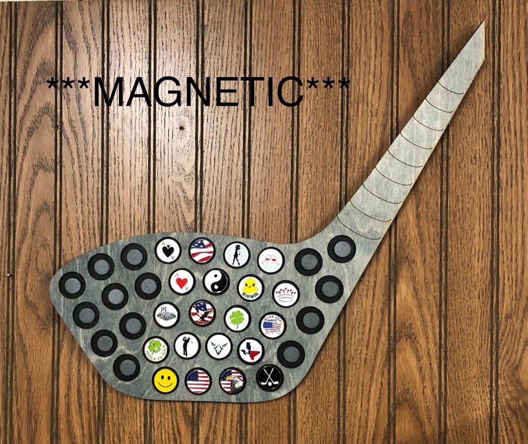 Golf Club Ball Marker Magnetic Holder Holds 34 Golf Ball Markers Hanger ...