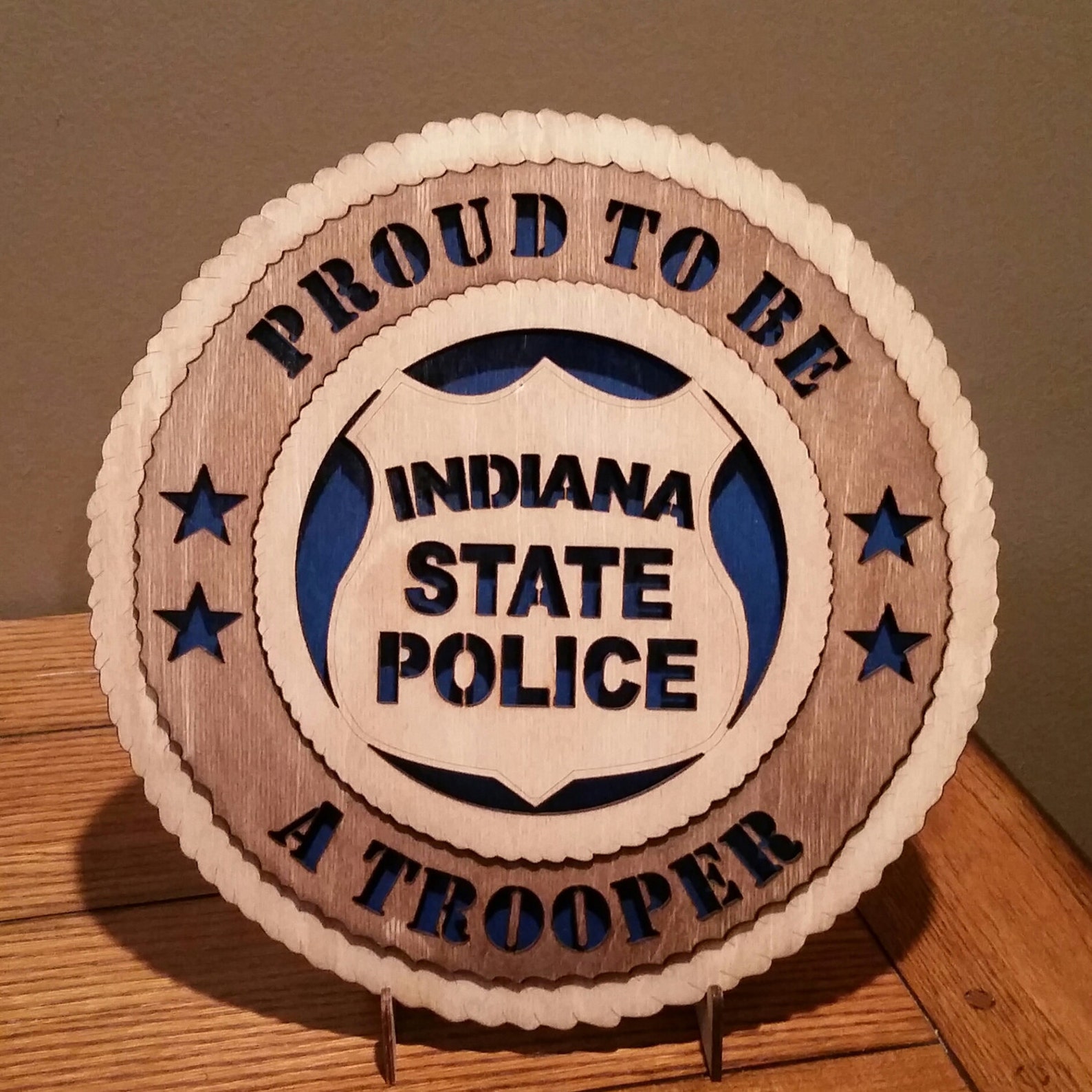Indiana State Trooper Highway Patrol Wall Tribute ManCave Protect and ...