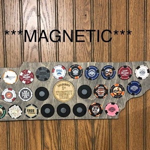 Poker Chip Magnetic Tennesee Map Display Fits 30 or 42 Harley-davidson ...