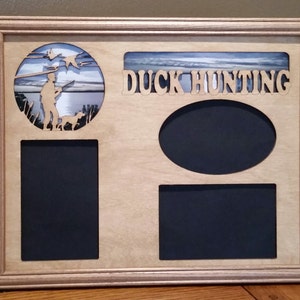 11x14 Duck Hunting Laser Engraved Picture Frame With 3 Photo Holes ...