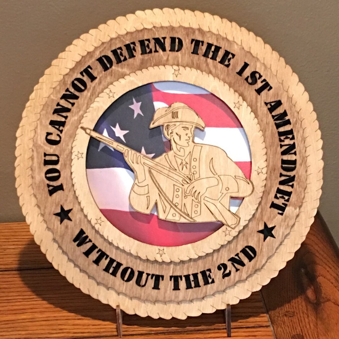 2nd Amendment Wall Tribute Mancave Military Army Navy Air Force Marines Personalized, Stand ...