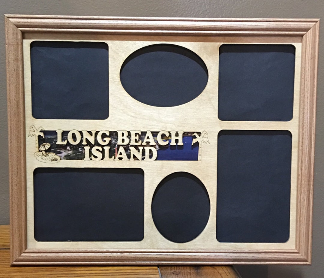 11x14 Long Beach Island Vacation Laser Engraved Picture Frame With 5 ...