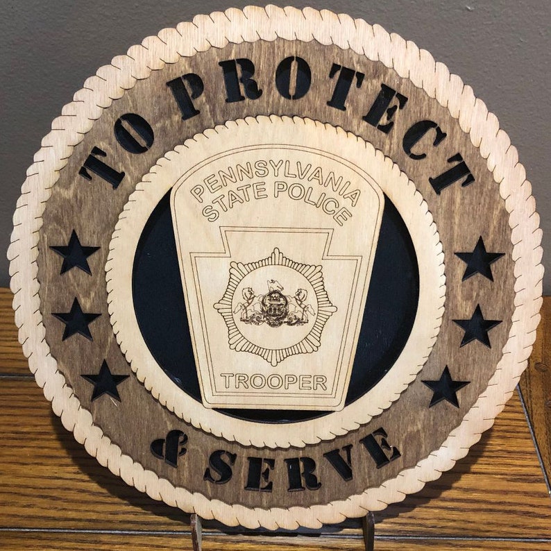 Pennsylvania State Police Wall Tribute Mancave Protect and Serve ...