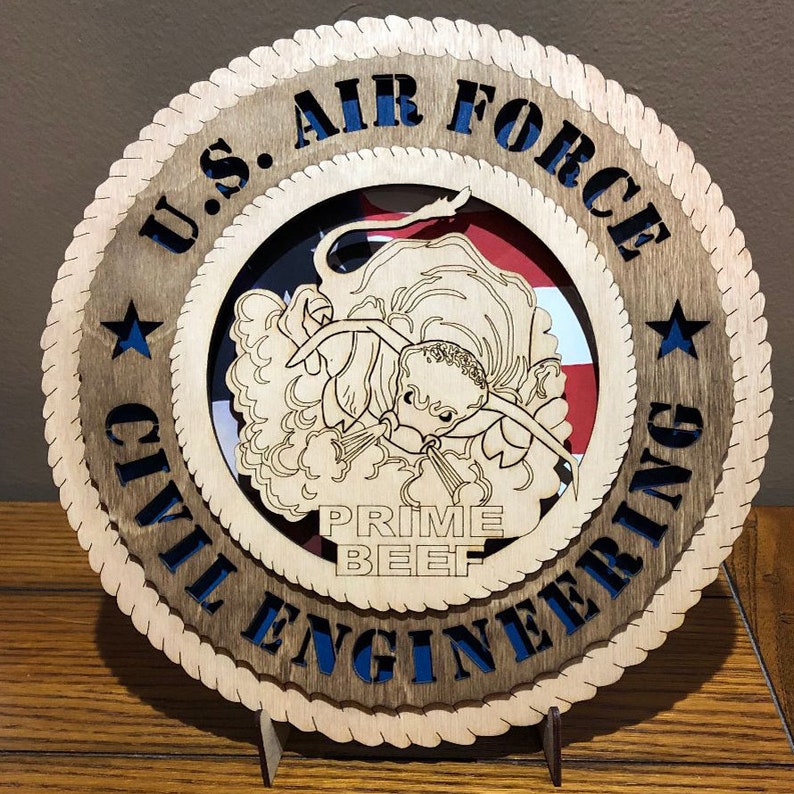 US Air Force Civil Engineering Prime Beef Wall Tribute Mancave ...