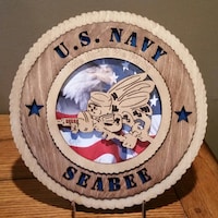 3D Navy Seabee Combat Warfare Pin SCW File Great for Cutting on CNC ...