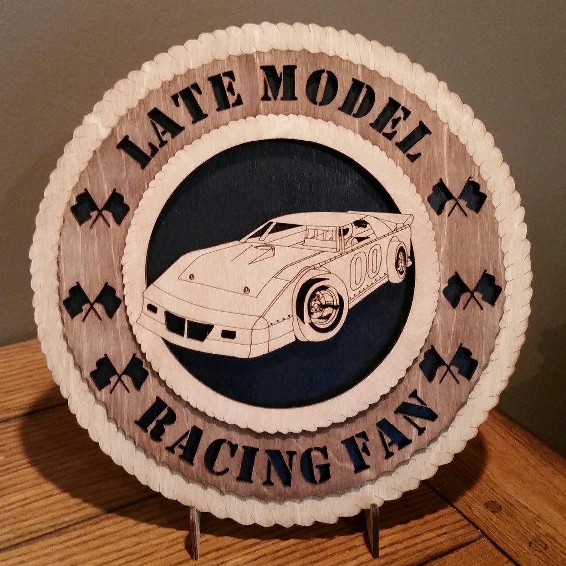 Late Model Race Car Laser Engraved Wall Tribute Can Be - Etsy