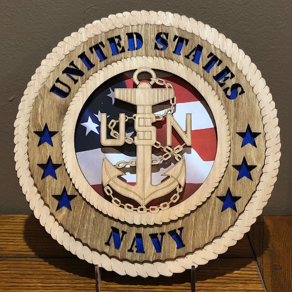 Navy Chief Wall Clock - Etsy