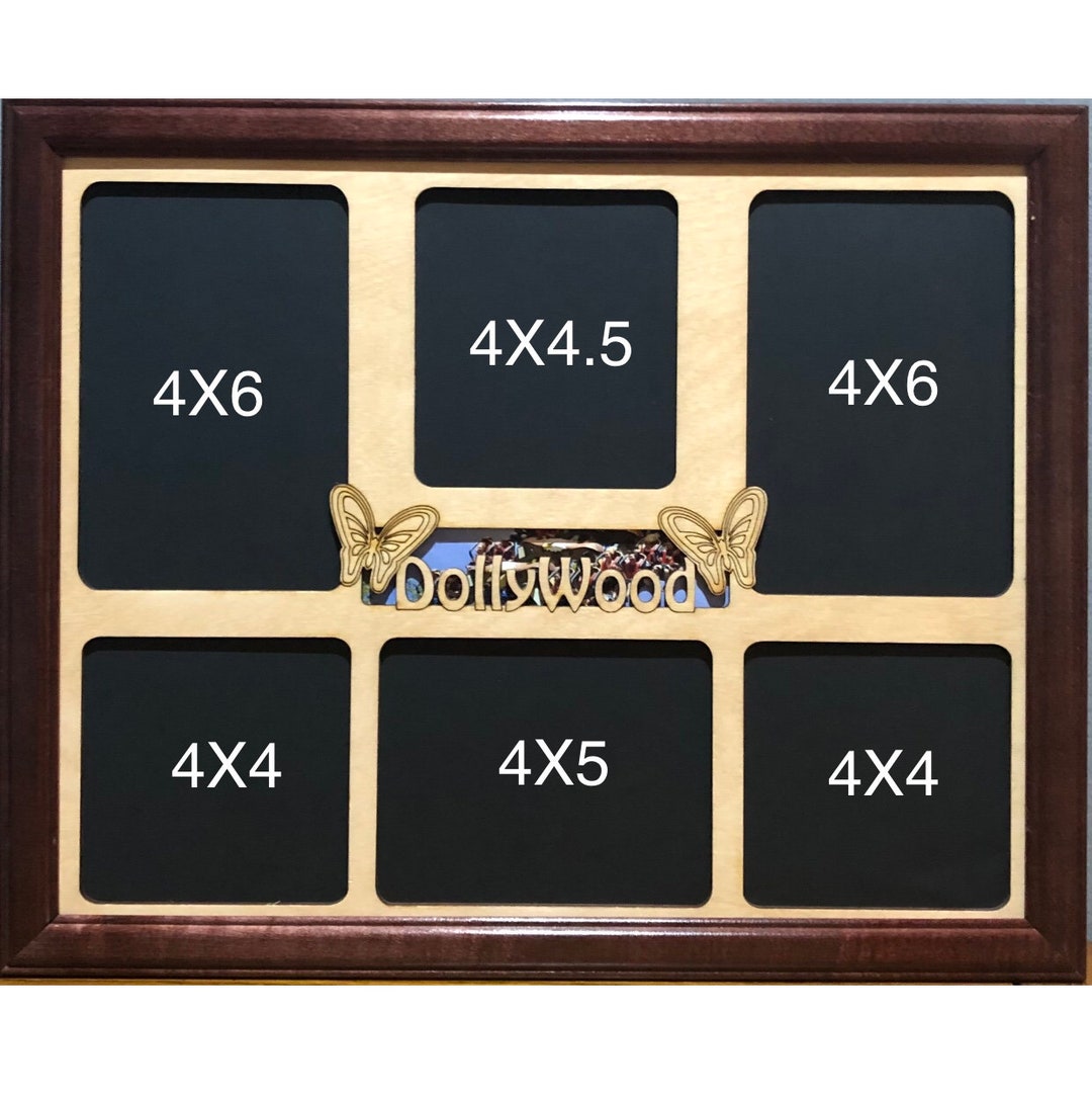 11x14 Dollywood Vacation Laser Engraved Picture Frame With 6 Photo ...