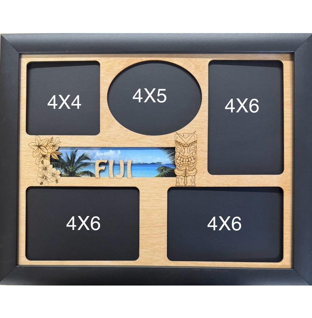11x14 Fiji Vacation Laser Engraved Picture Frame With 5 Photo Holes ...