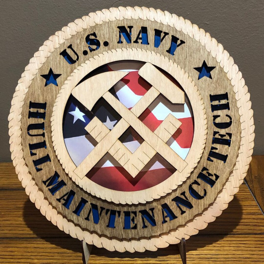 US Navy Hull Maintenance Tech Wall Tribute Mancave Personalized, Stand ...