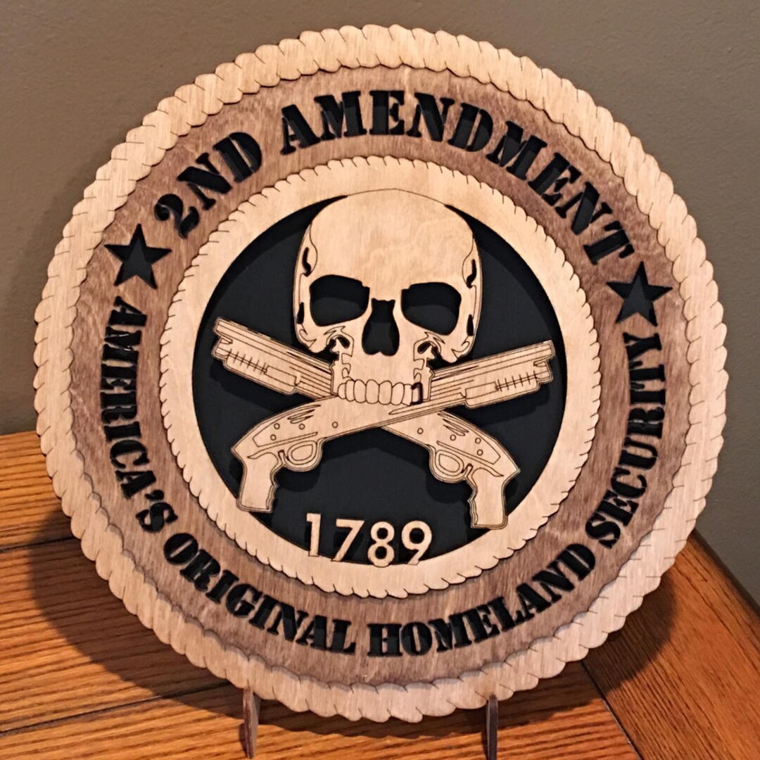 2nd Amendment Homeland Security Wall Tribute Mancave Military Army Navy ...