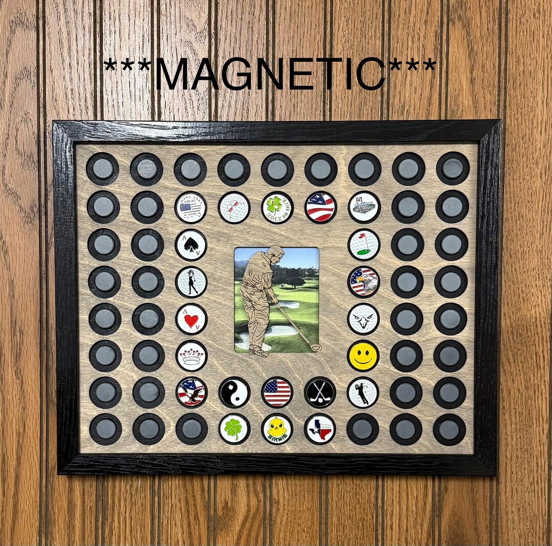 11x14 Golf Ball Markers Magnetic Display Fits 60 Golf Ball Markers ...