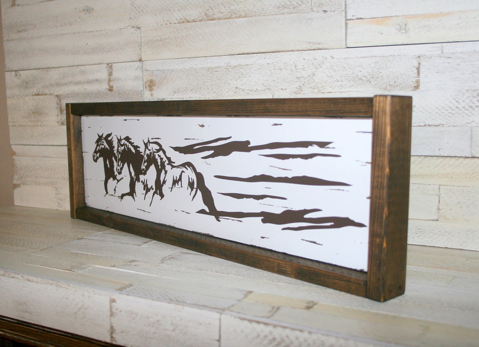 Rustic Running Horse Sign Western Ranch Equine Decor Barn | Etsy