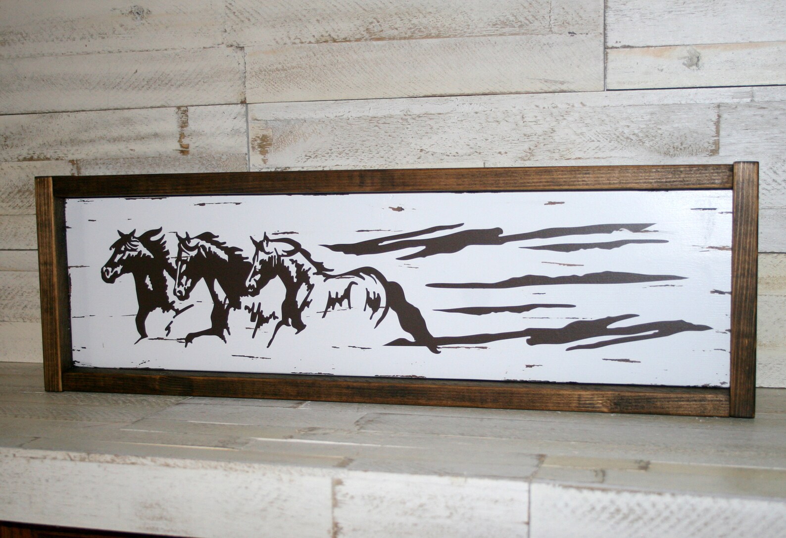 Rustic Running Horse Sign Western Ranch Equine Decor Barn | Etsy