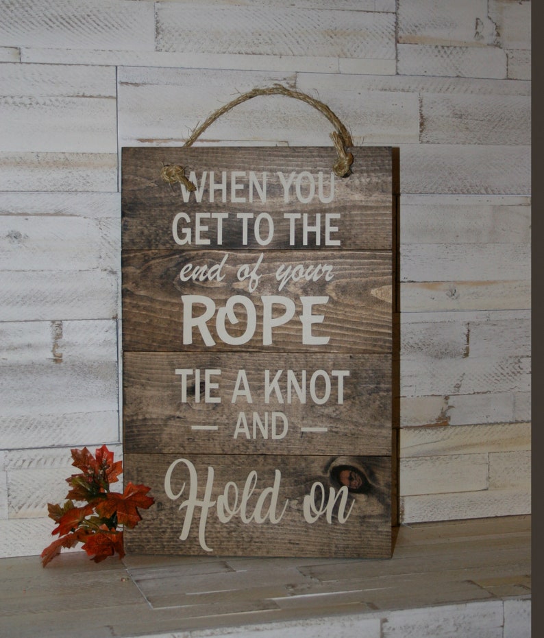 END of YOUR ROPE Rustic Pallet Sign Western Home Decor | Etsy