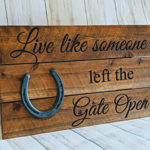 Horse Wood Sign Rustic Equestrian Sign Wall Art Decor - Etsy
