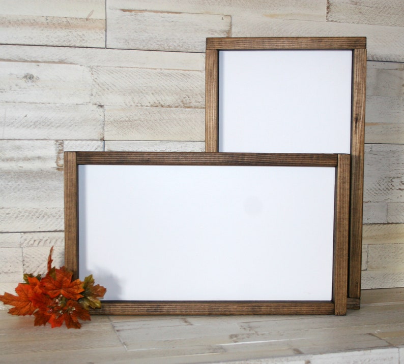 Blank Wood Sign With Frame Rustic Unfinished White Sign DIY - Etsy