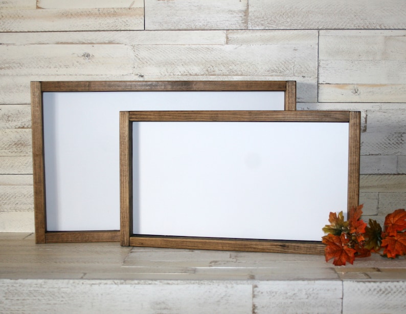 Blank Wood Sign With Frame Rustic Unfinished White Sign DIY - Etsy