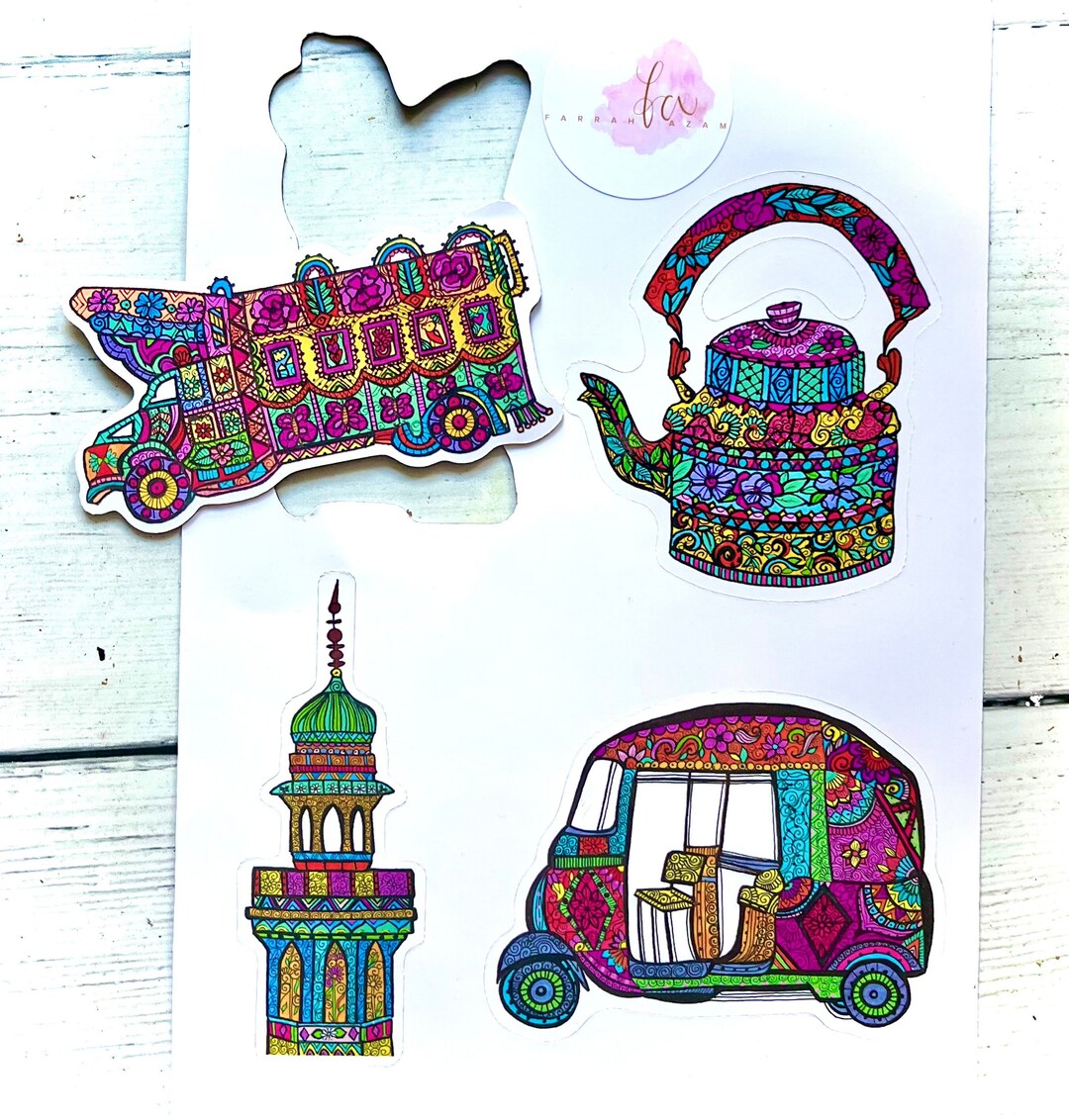 South Asia Fridge Magnets- Pakistani Truck Art, Indian Art, Bangladeshi ...