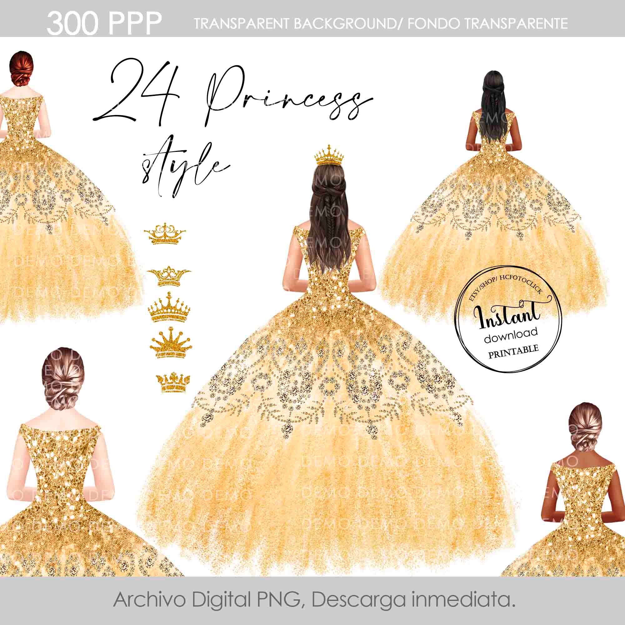 ♤Gold Gold Shine Princess Dress♤ - munimoro.gob.pe