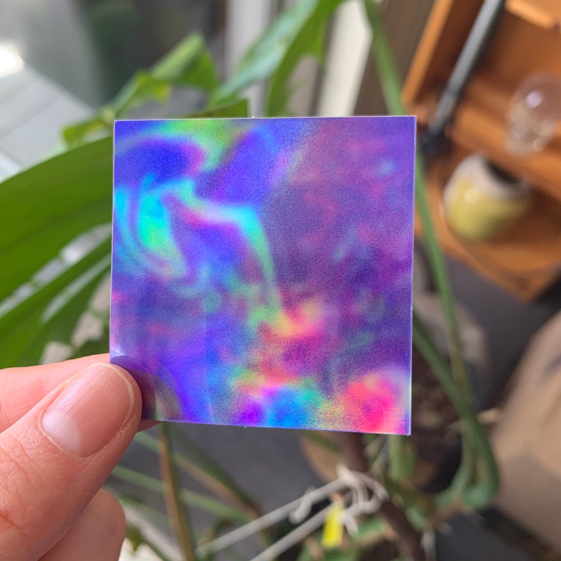 Purple Oil Slick Holographic Sticker - Etsy