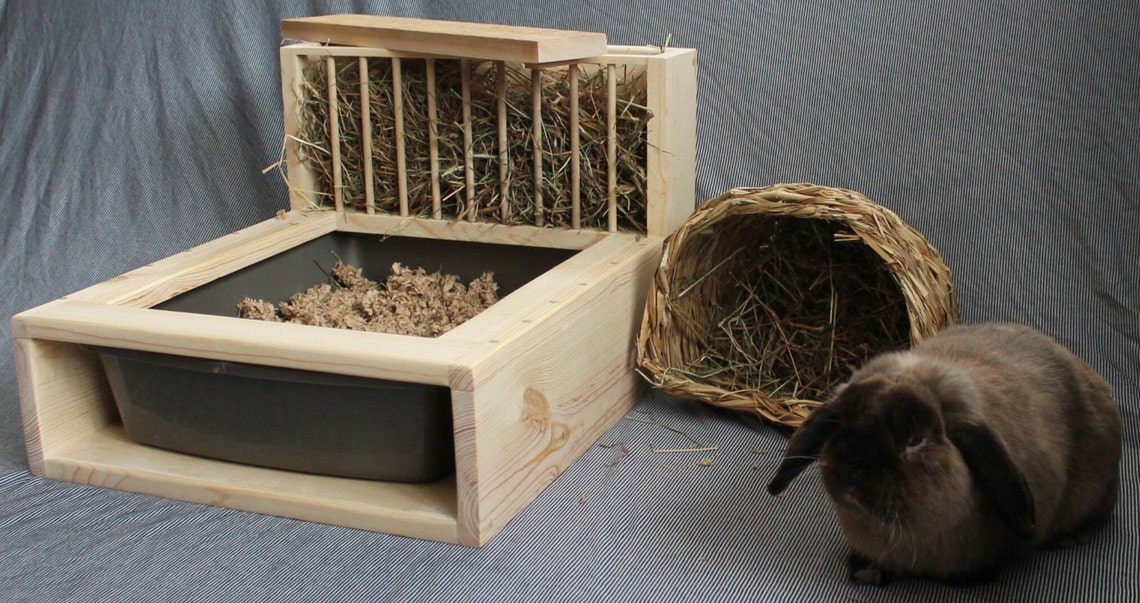 Bunny Rabbit Hay Feeder and Litter Box | Etsy