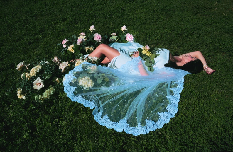 Layla Butterfly Pearl Wedding Veil - Etsy