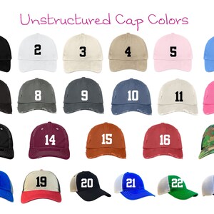 Personalized Varsity Jersey Number Dad Hat, Custom College Numbers ...