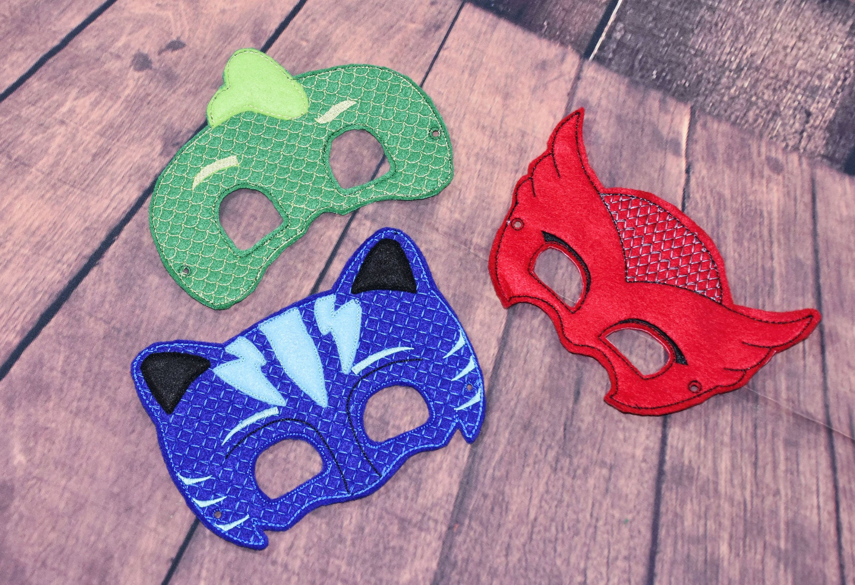Kids Felt Mask, PJ Mask Character Mask, Owlette Gekko Catboy Child ...