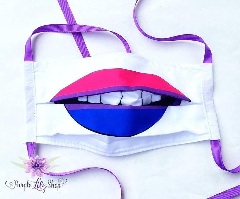 Bisexual Flag Pride Face Mask Mask With Filter Pocket and - Etsy
