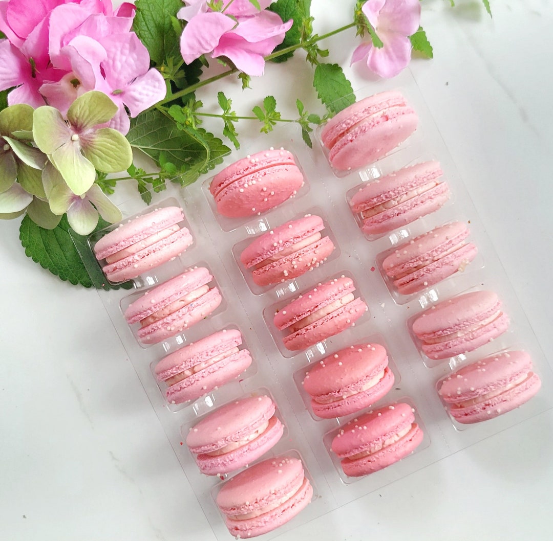 Pink Macarons 15 Quantities Strawberry & Creme Flavor - Etsy