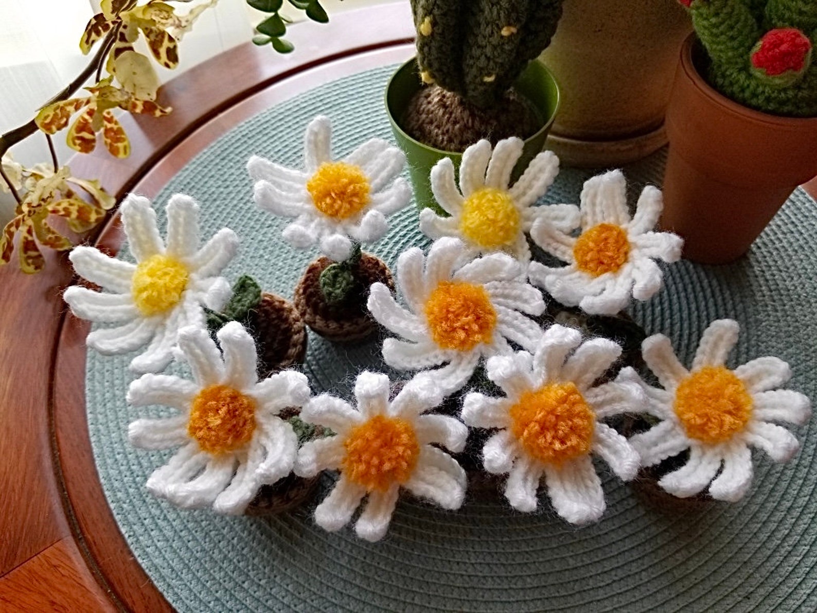 Crochet Daisy Flower in a Pot - Etsy