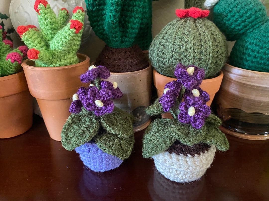 Crochet Flower - African Violet - Etsy