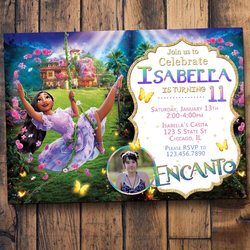 Printable Photo Frame Isabela Encanto Birthday Party - Etsy