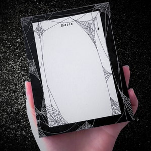 Spiderweb Notepad, Spider Writing Pad, Cobweb Stationery, Spider Web ...