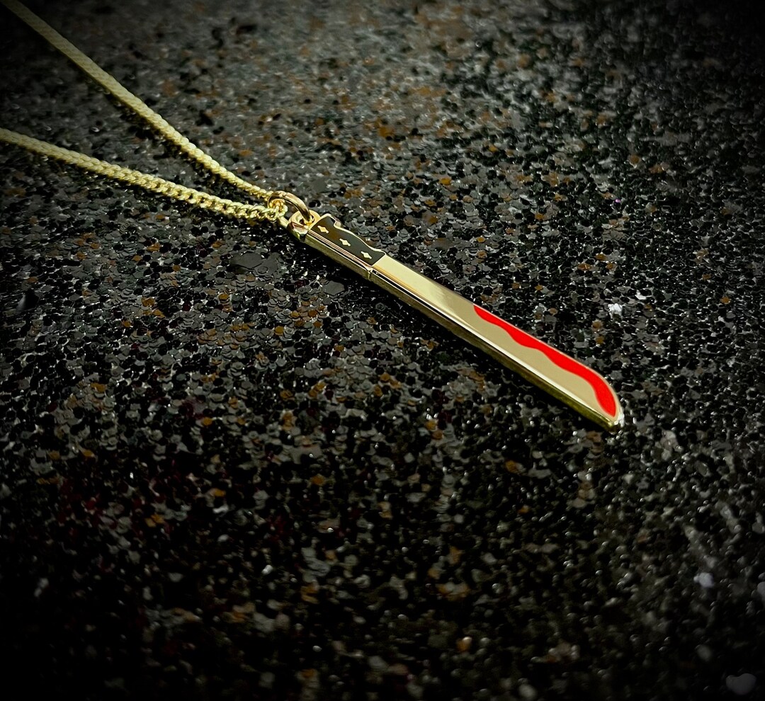 Gold Machete Necklace, Machete Jewelry, Horror Movie Jewelry, Slasher ...