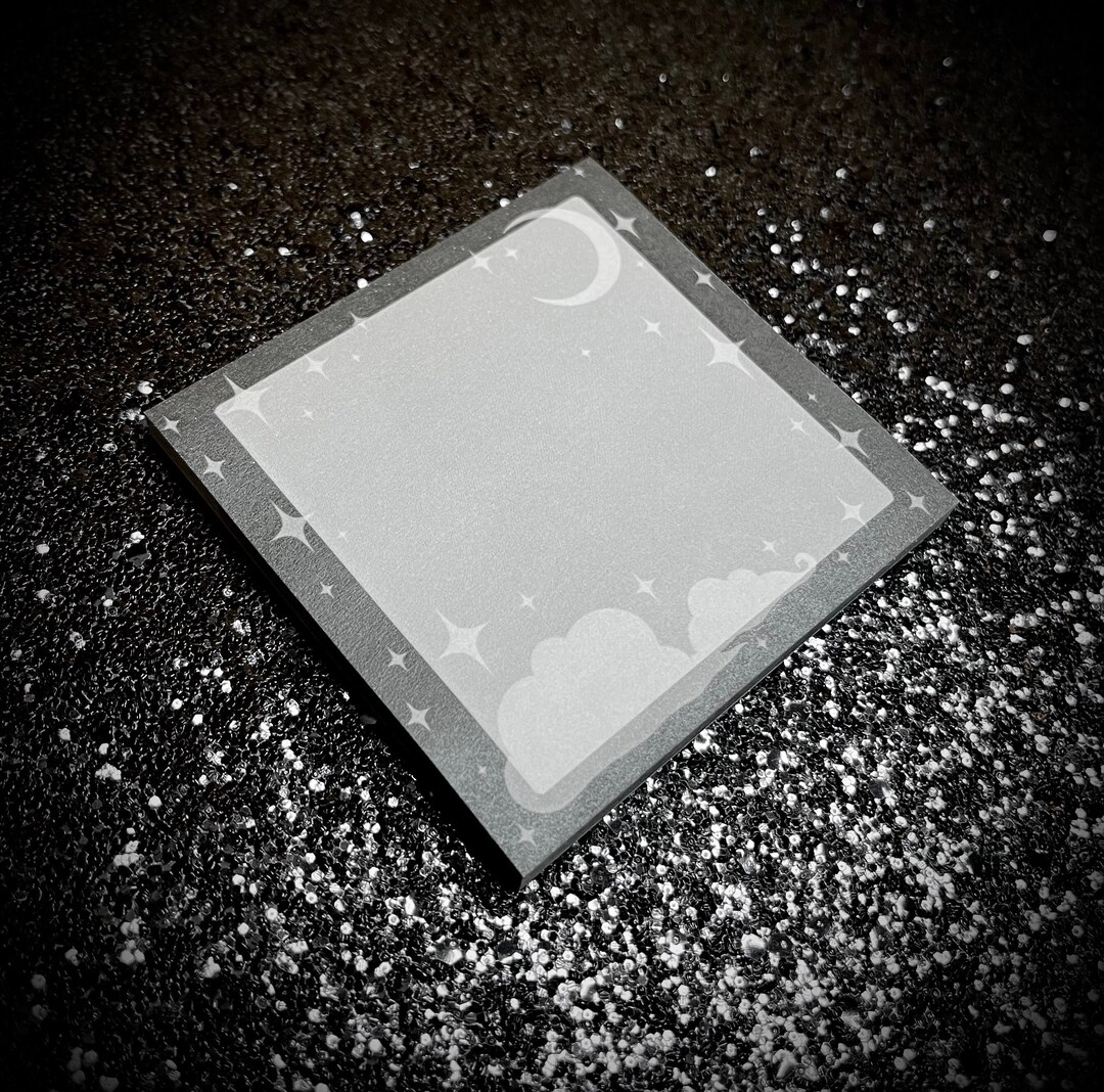 Moon & Stars Post It Note, Moon Sticky Notes, Moon Stationery, Stars ...