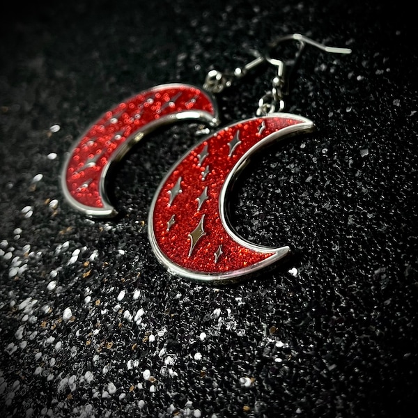 Moon Earrings - Etsy