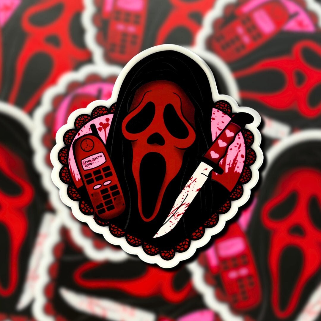 Horror Movie Sticker, Heart Sticker, Ghost Killer, Slasher Movie ...