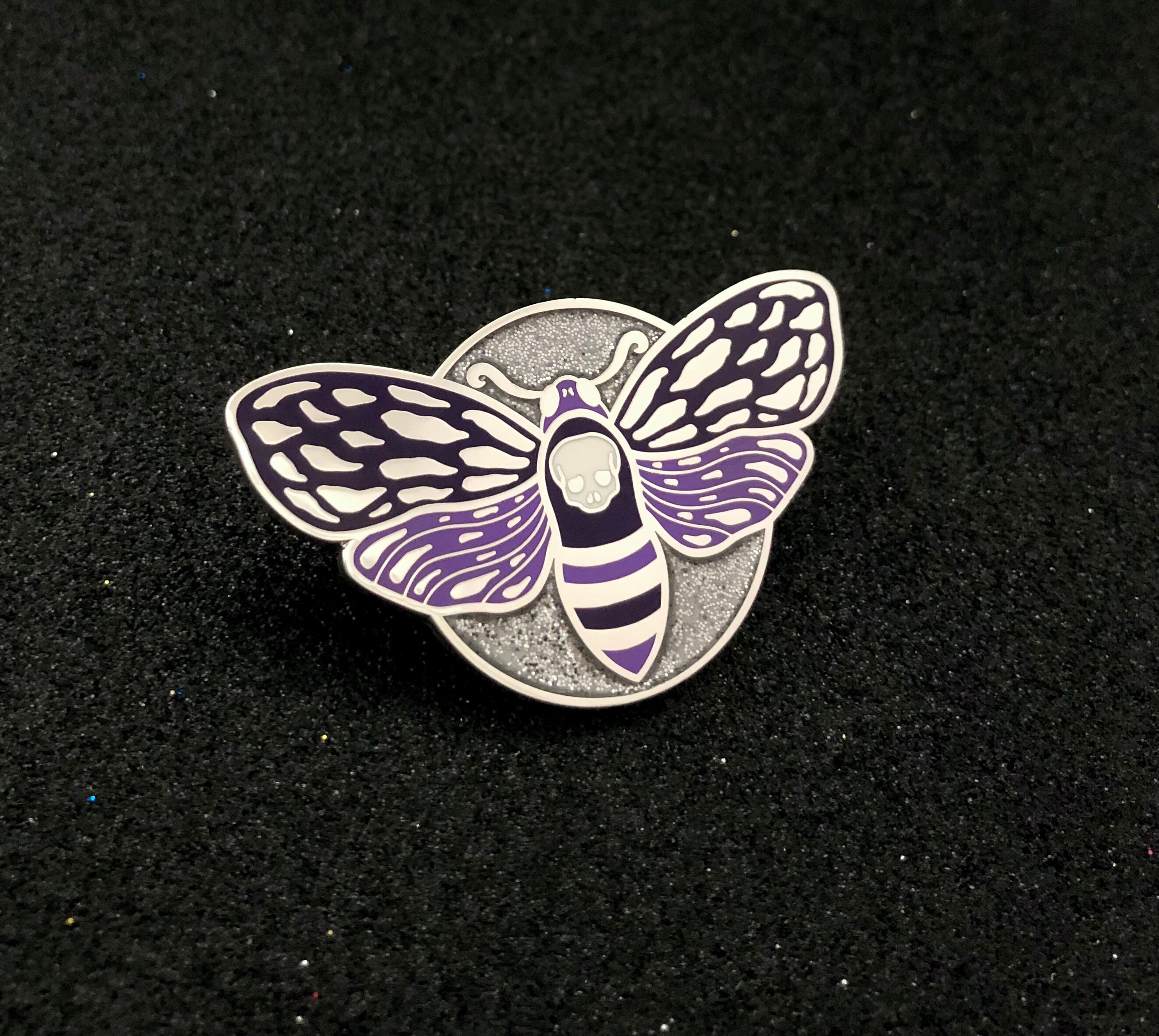 Moth Pin Death Head Moth Hard Enamel Pin Skull Moth Dead - Etsy