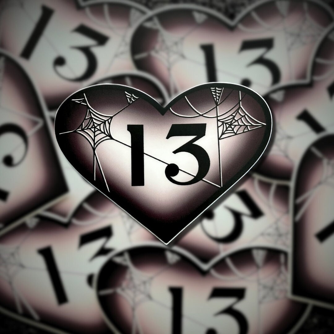 Friday the 13th, Tattoo Sticker, Heart Sticker, Spider Web Sticker ...