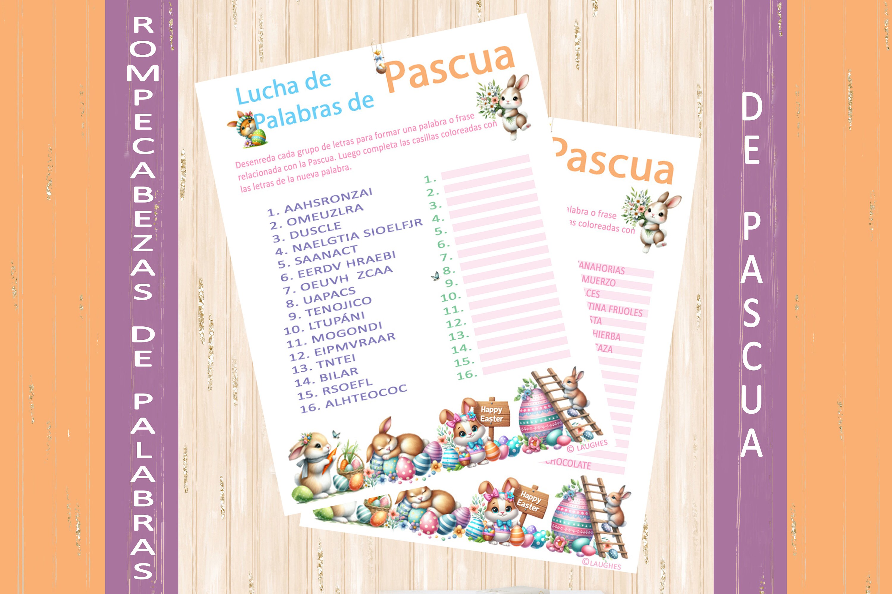 ROMPECABEZAS De Palabras De Pascua; Juego De Pascua; Desorden De ...