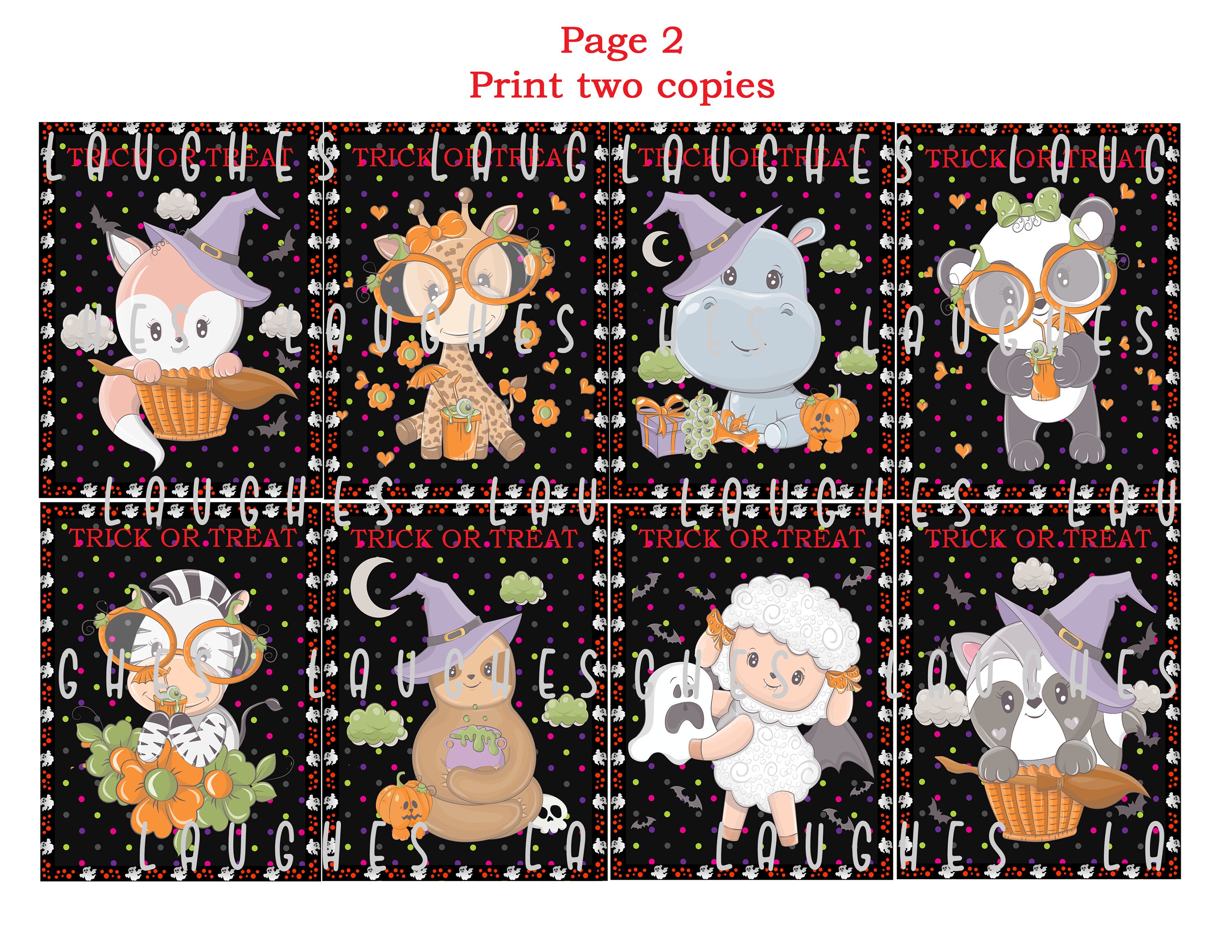 Halloween Memory - Matching Printable Game - Halloween Party Favor ...