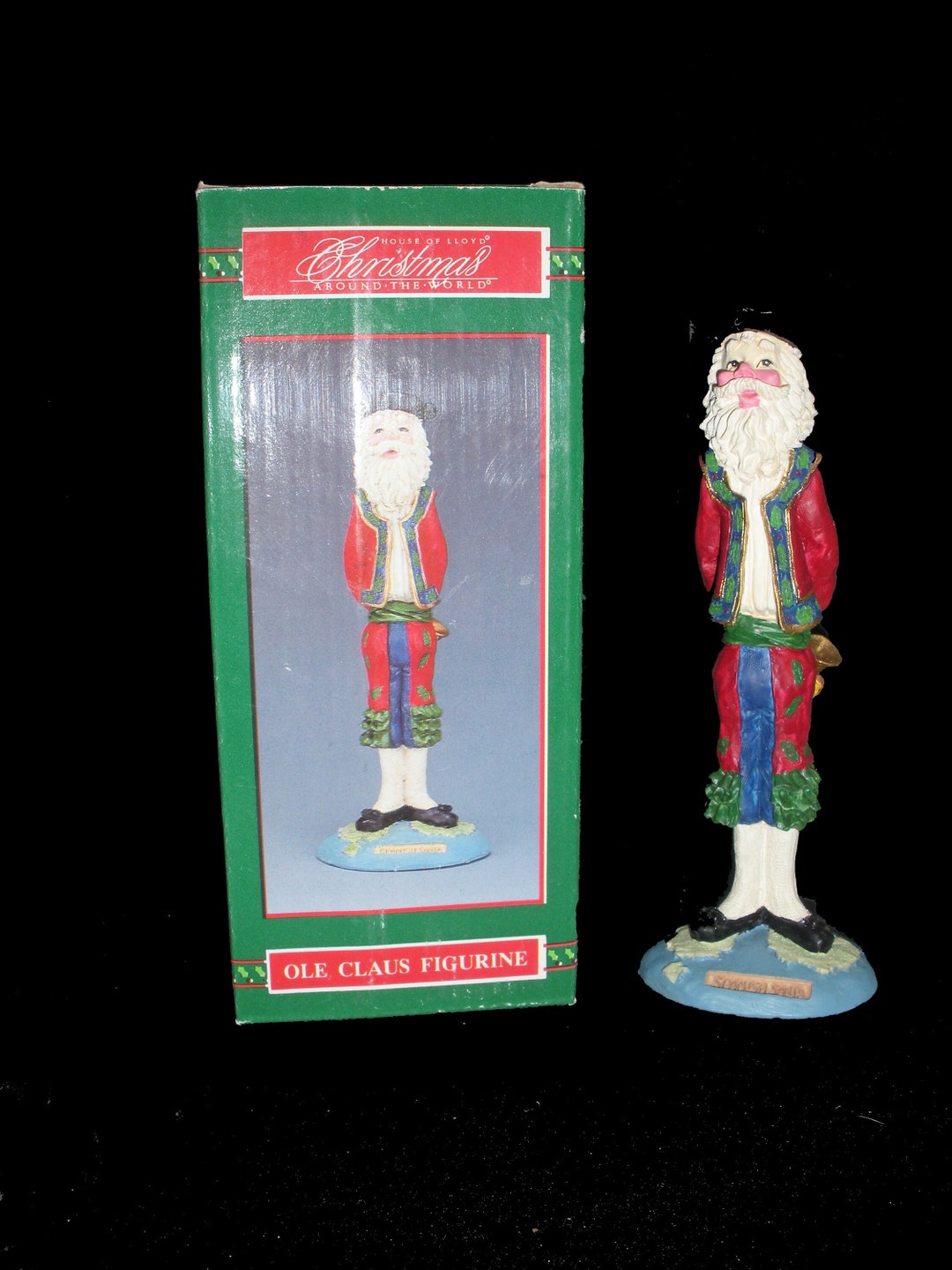 Spanish Santa Claus Figure - Ole Claus - Vintage Pencil Santa Figure ...