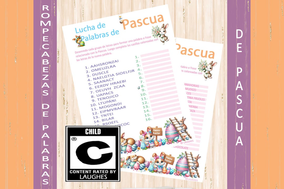 ROMPECABEZAS De Palabras De Pascua; Juego De Pascua; Desorden De ...